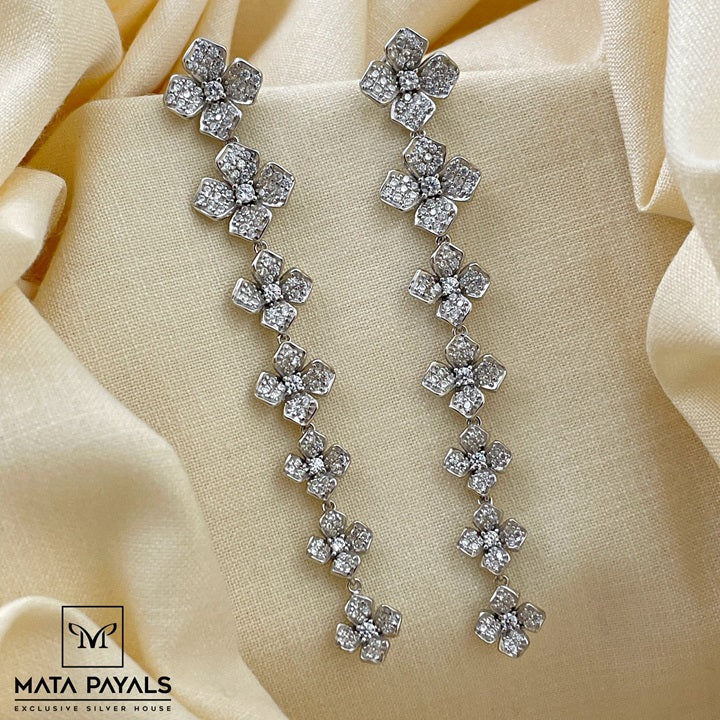 Rhodium Floral Tiny Hanging – matapayals