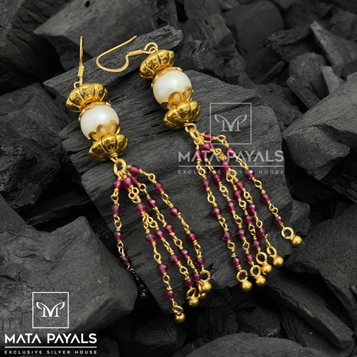 Adorable Pink Gold Beaded Hanging – matapayals