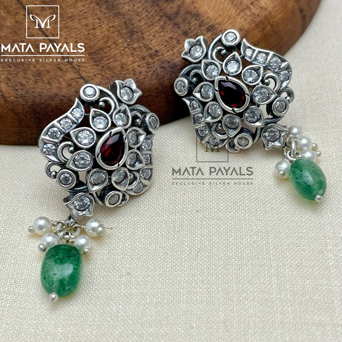 Stunning Mandal Silver Stud – matapayals