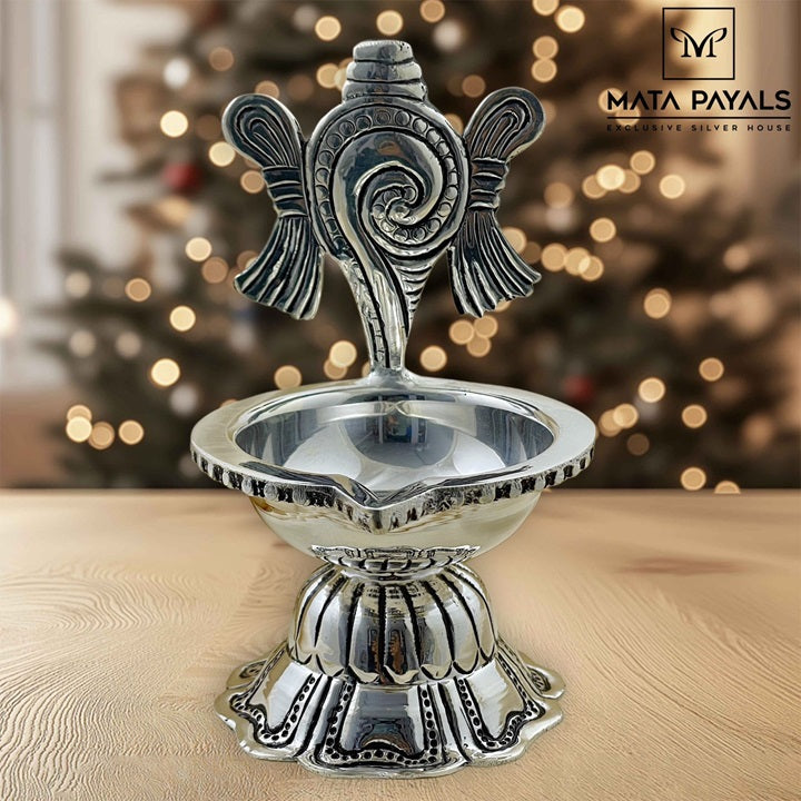 Silver Shanku Kamakshi Deepa – matapayals