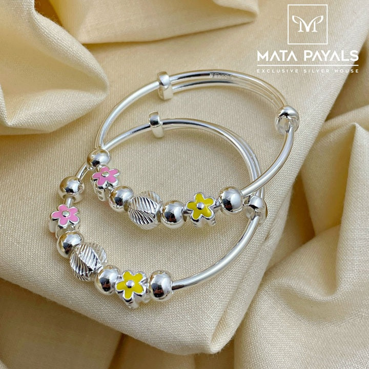 Baby Silver Kadli | Silver Kada for Baby Boy & Girl – Matapayals