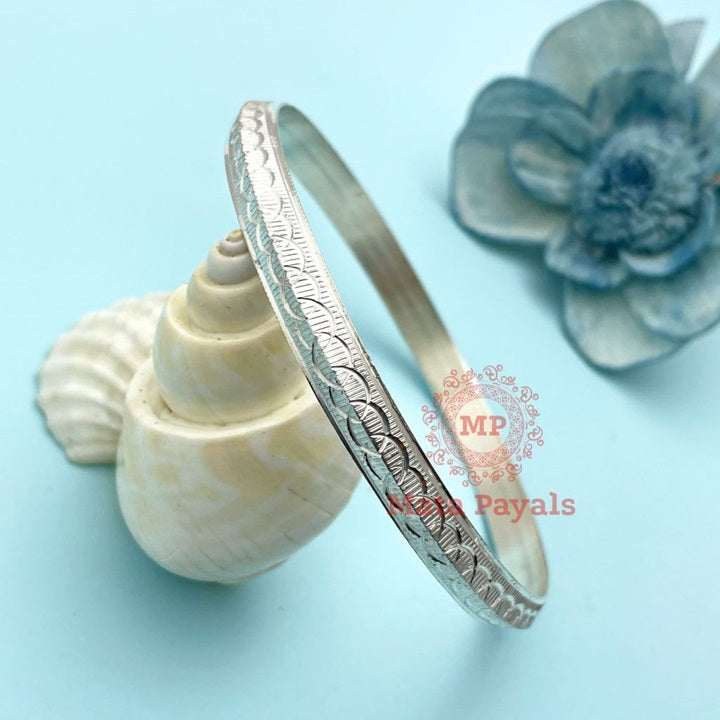 Artistic Laser Cut Silver Kada – matapayals