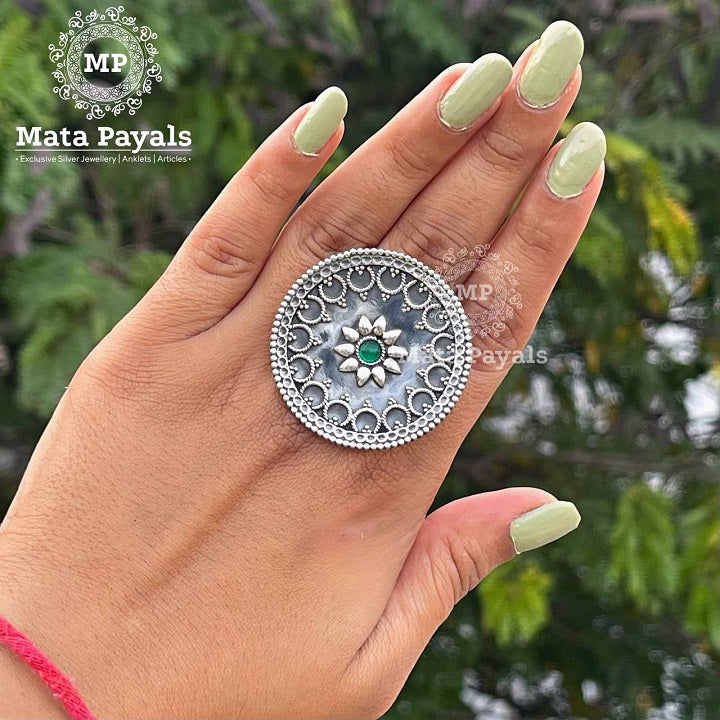 Classy Single Spinel Silver Finger Ring – matapayals