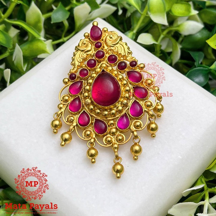 Mayur Gold Plated Kemp Pendant – matapayals