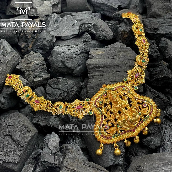 Nakshi Devi Lakshmi Mayur Gold Plated Necklace – matapayals